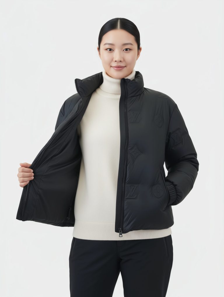 Louis Vuitton Monogram Quilted Blue Jean Padding Black - Rent A Coat